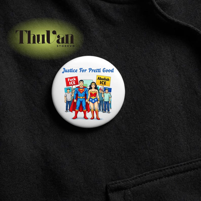 Justice for Pretti Good Hero Pin Button, Alex Pretti Renee Good ...
