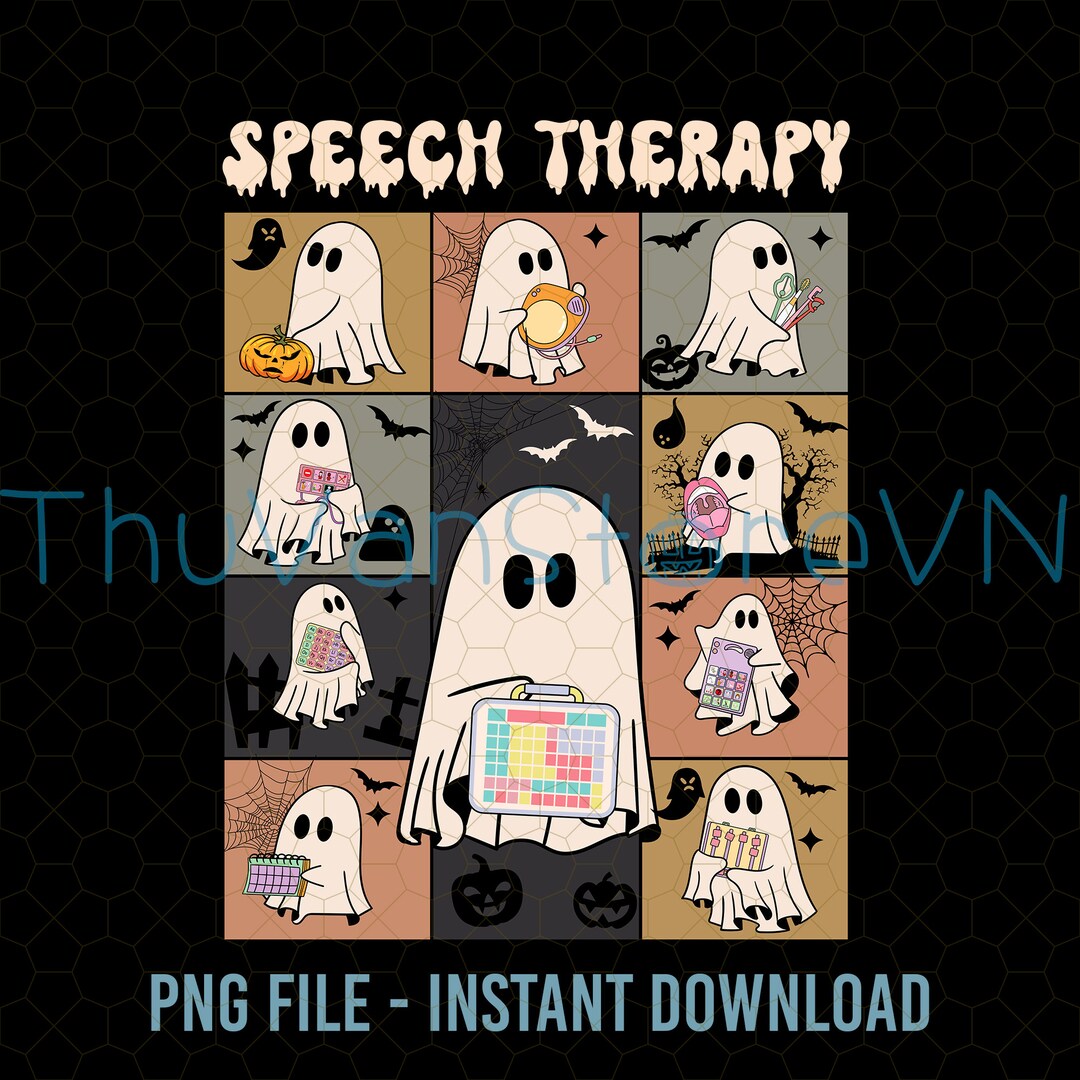 Halloween Speech Therapy Png, Spooky SLP Ghost Squad Png, Trick or ...