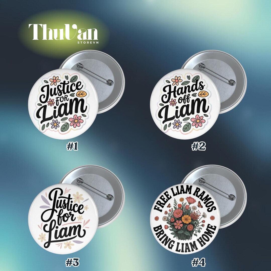 Free Liam Ramos Pin Button, Justice for Liam Ramos and His Father Badge ...