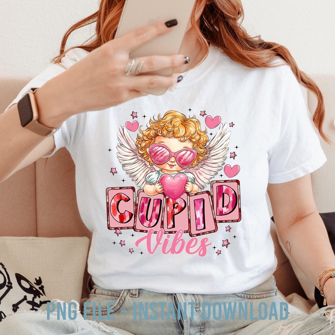 Cupid Vibes Png, Valentine Vibes Png, Cutie Cupid Png, Valentine Cupid ...