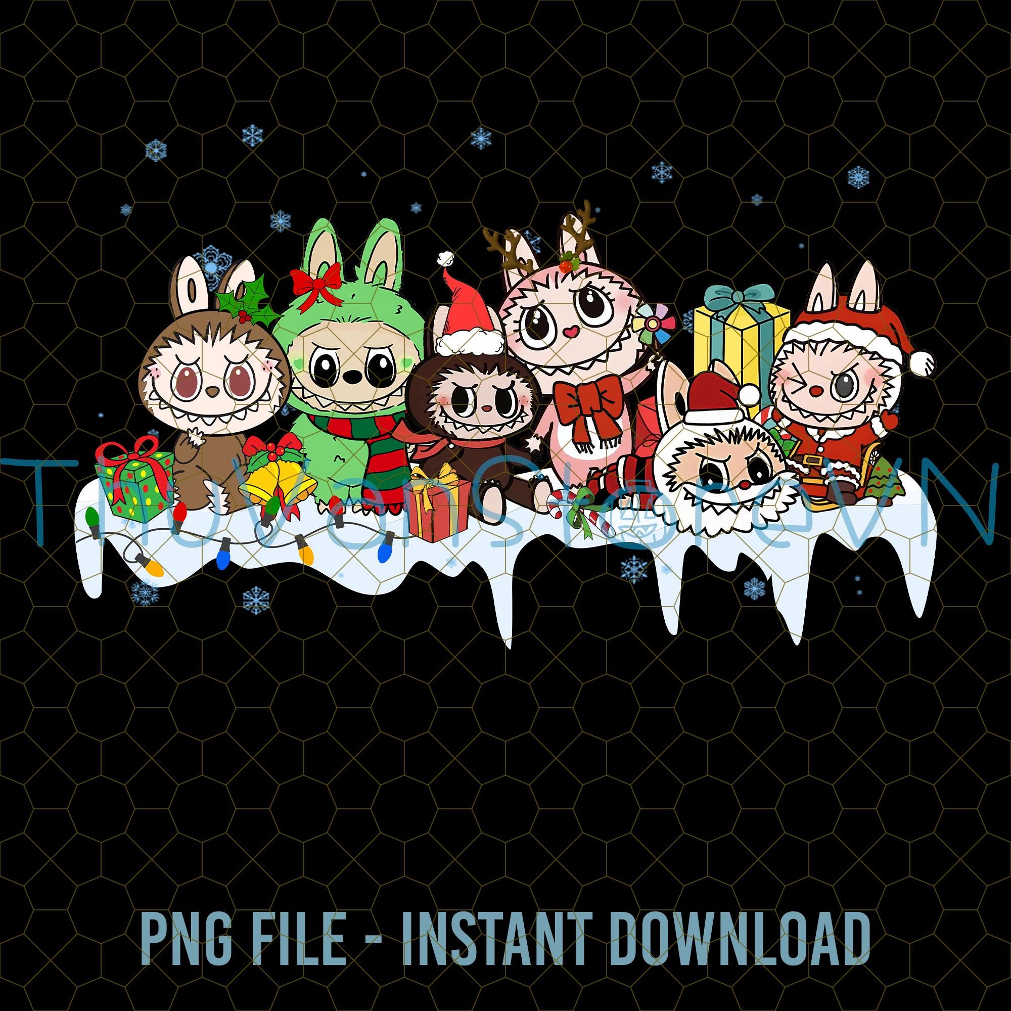 Labubu Monster Merry Christmas Png, Labubu Squad Png, Labubu Christmas ...