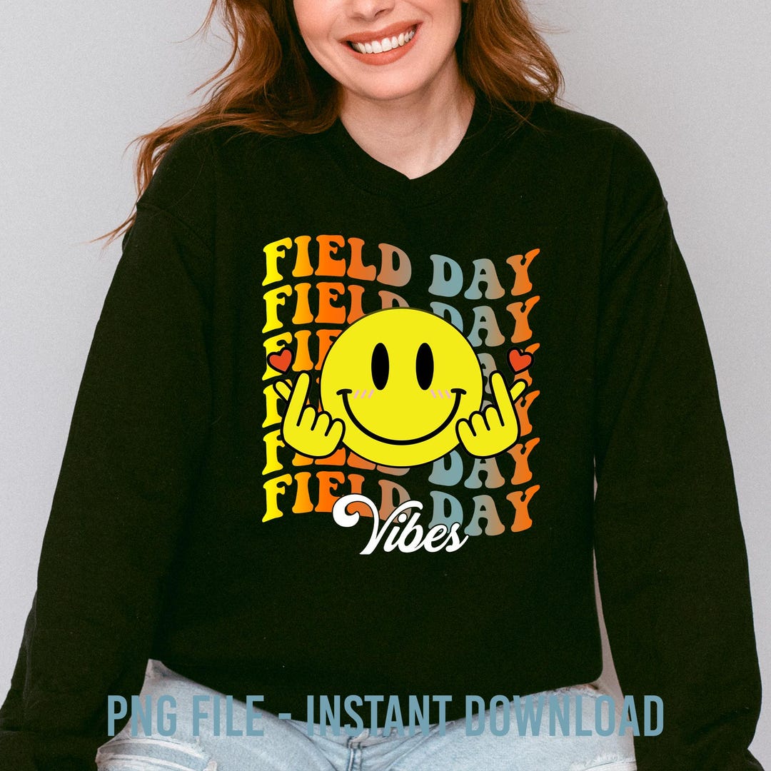 Field Day Vibes Png, Field Day 2025 Png, Let the Game Begin Png, Smiley ...