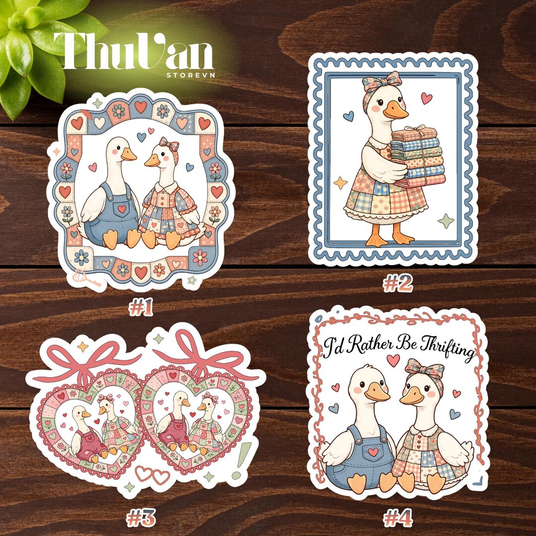 Thrifted Geese Doddles Sticker/ Magnet - I'd Rather Be Thrifting ...