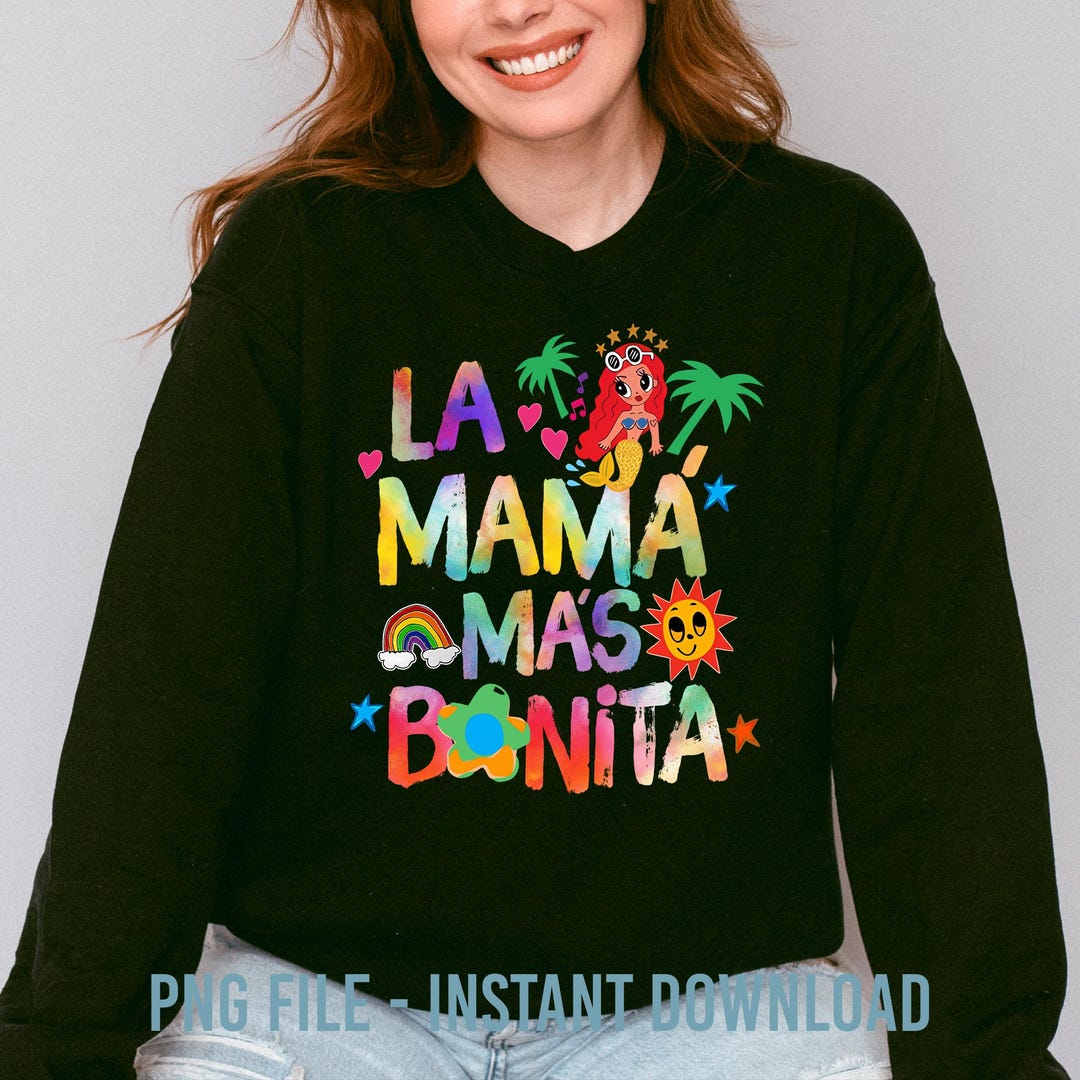 La Mama Mas Bonita Png, Spanish Madre Png, Spanish Mother's Day, Latina ...
