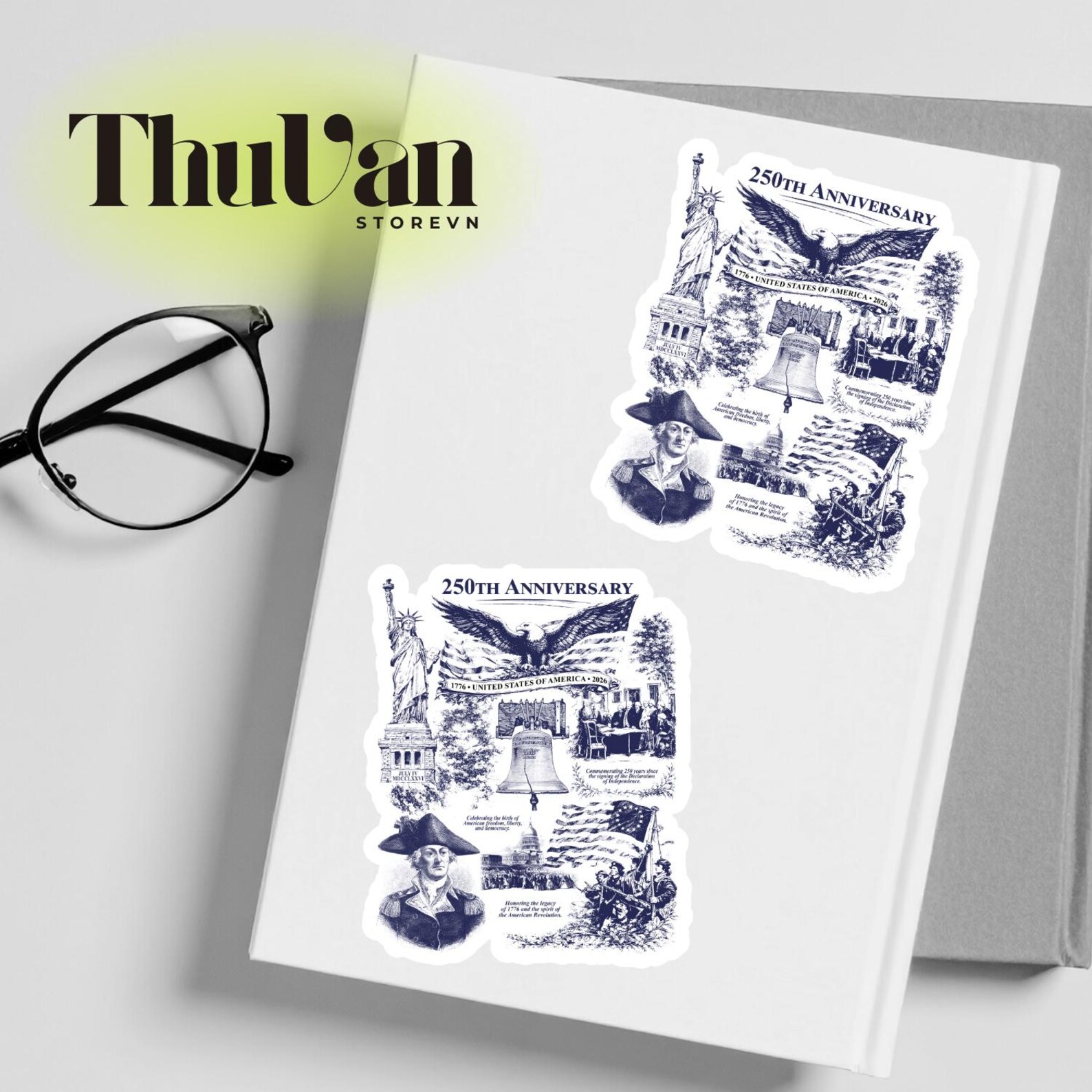 USA 250th Anniversary Sticker/ Magnet, Vintage 1776-2026 Celebration ...