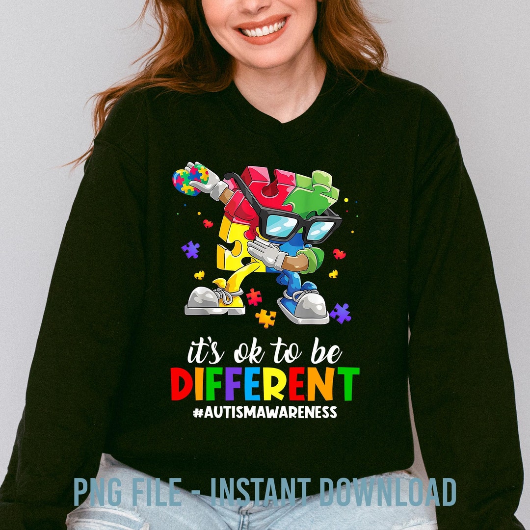 It's Ok to Be Different Autism Awareness Png, Autism Month, Dabbing ...