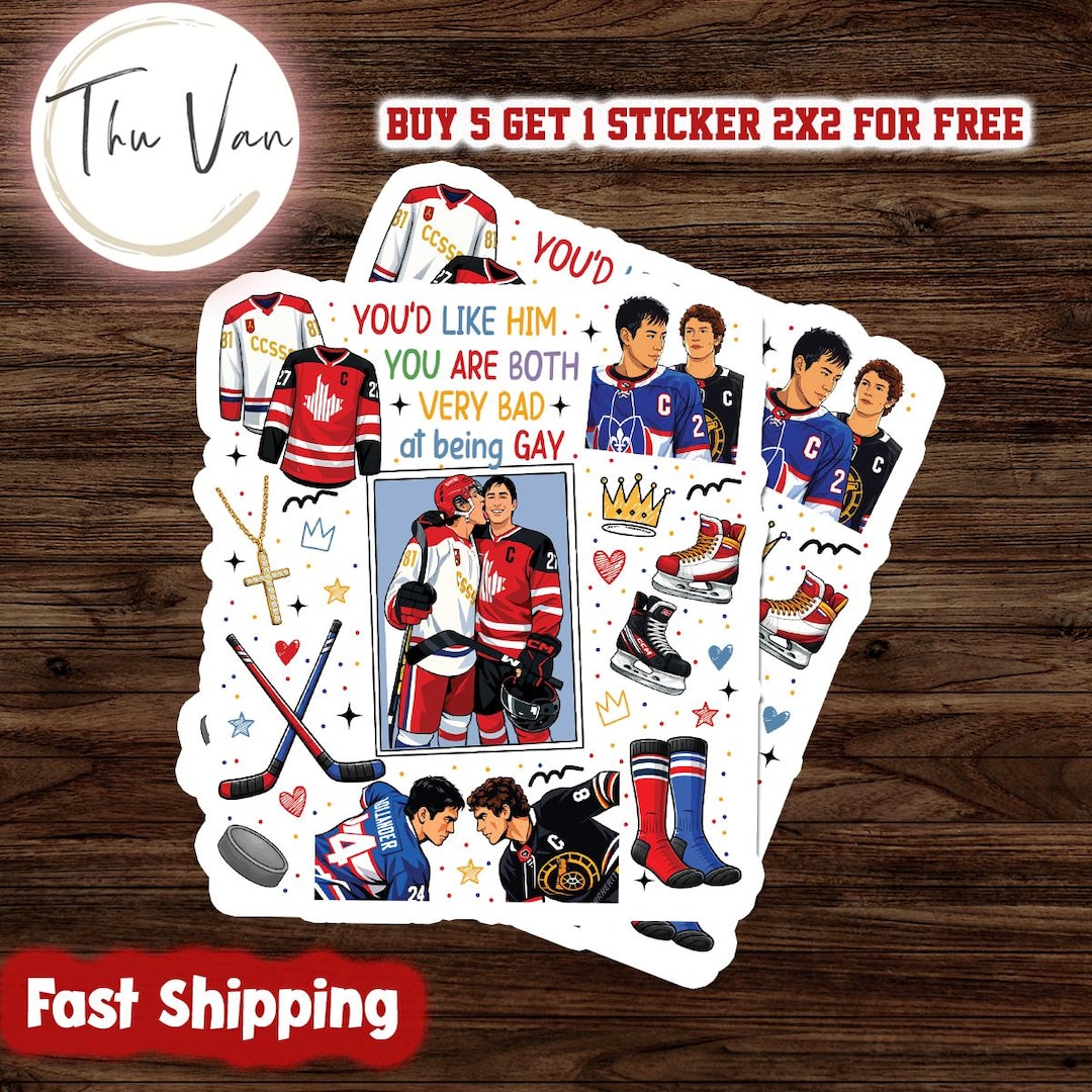 Heated Rivalry Couple Ilya Rozanov and Shane Hollander Sticker/ Car ...