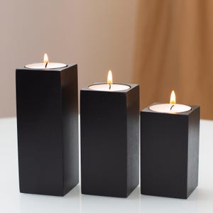 Floral SET of Wooden Candle Holders, Autumn Candle Organizer, Rustic ...