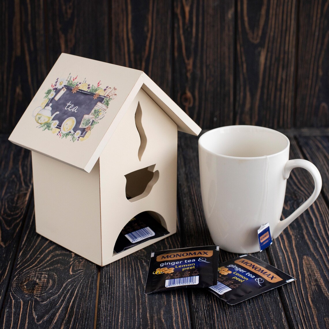 House Tea Storage, Tea Bag Organizer, Grandparents Gift, Tea Bag Holder ...