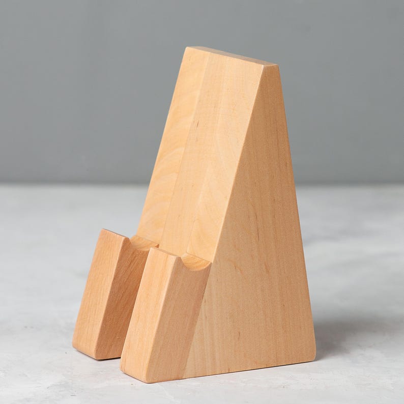 Wooden Cell Phone Stand: Desk Smartphone & Tablet Holder - Etsy