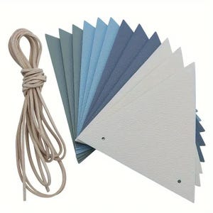 Blue Triangle Pennant Flags Bunting Banners - Playroom and Nursery ...