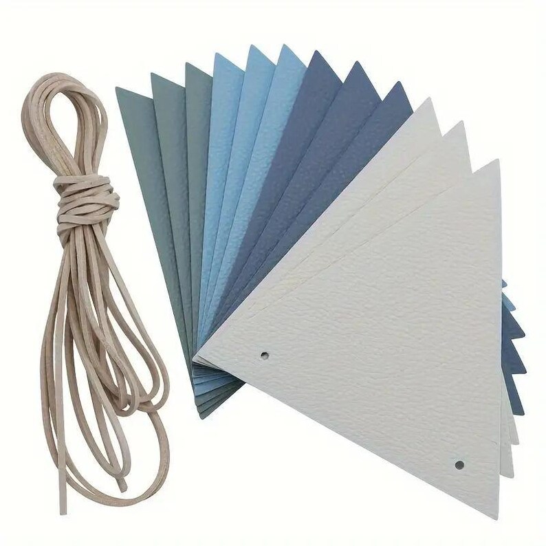 Blue Triangle Pennant Flags Bunting Banners - Playroom and Nursery ...