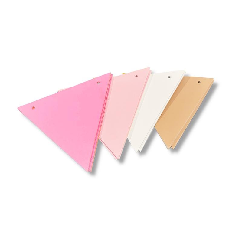 Pink Triangle Pennant Bunting Banners - Playroom and Nursery Decoration ...