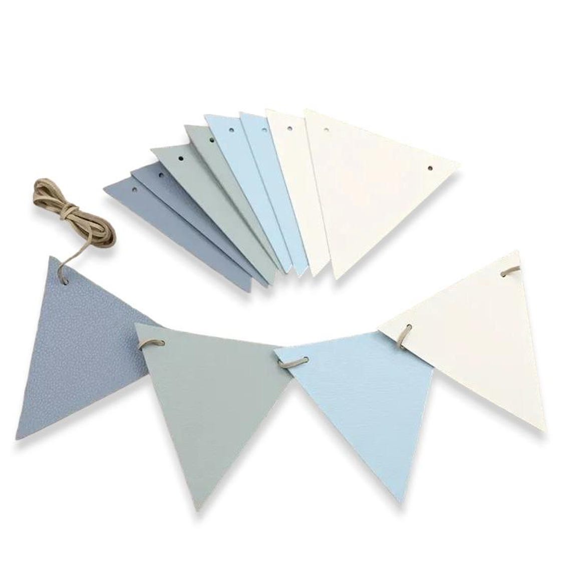 Blue Triangle Pennant Flags Bunting Banners - Playroom and Nursery ...