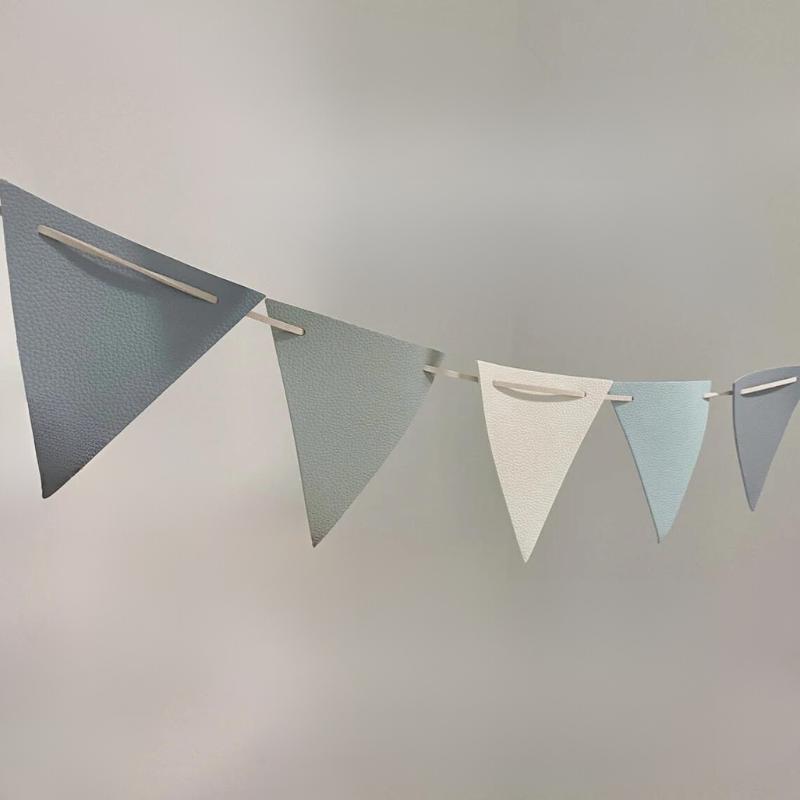 Blue Triangle Pennant Flags Bunting Banners - Playroom and Nursery ...