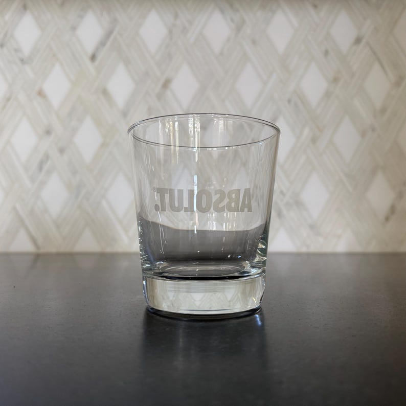Absolut Vodka Premium Rocks Glasses | Set of 2 - Etsy