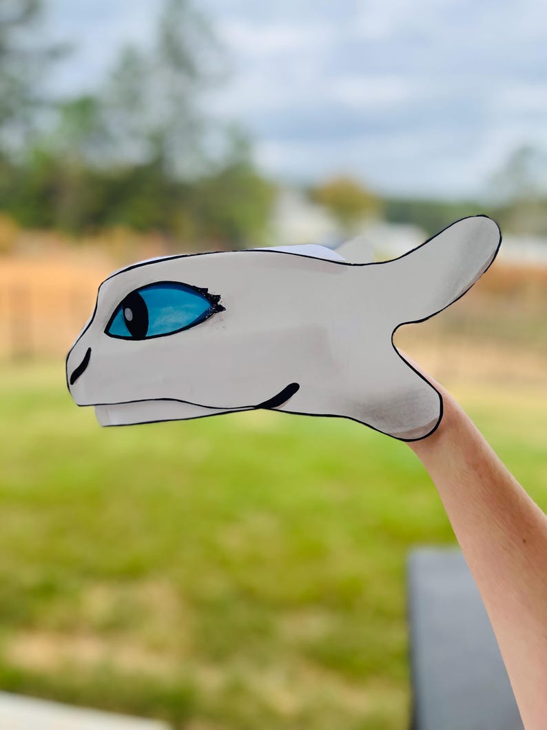 Light Fury Paper Dragon Puppet Mystery Mini Dragon Puppet - Etsy