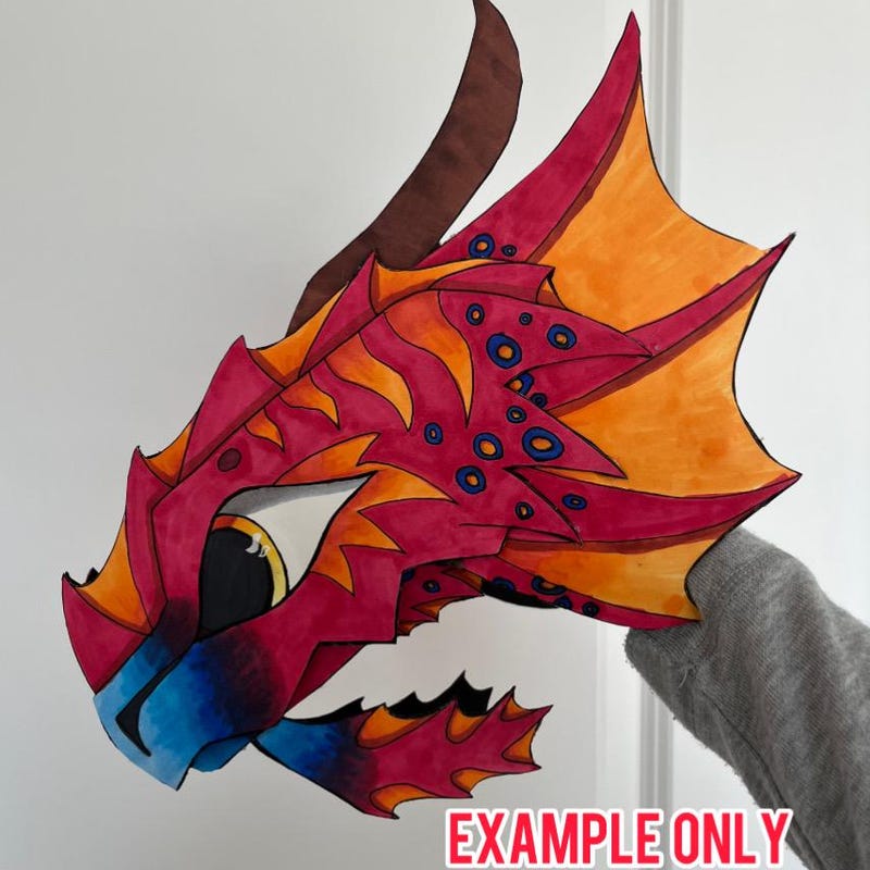 Forkscales Dragon Puppet - Etsy