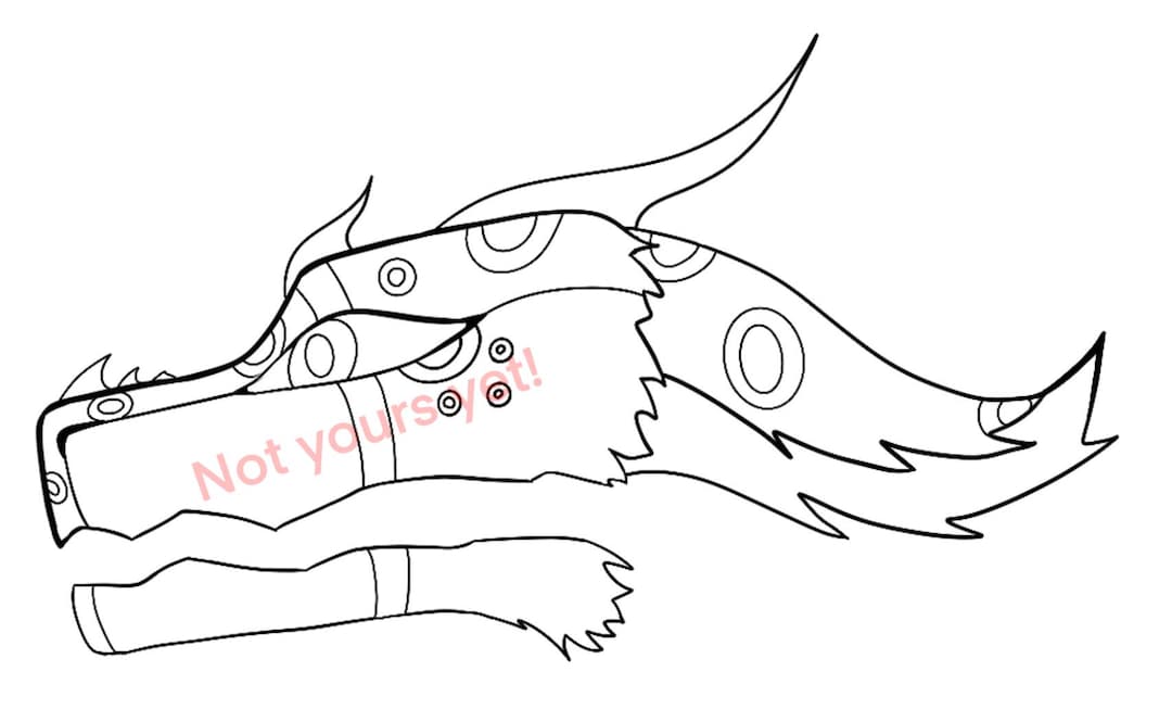 Paper Dragon Puppet Template - Etsy