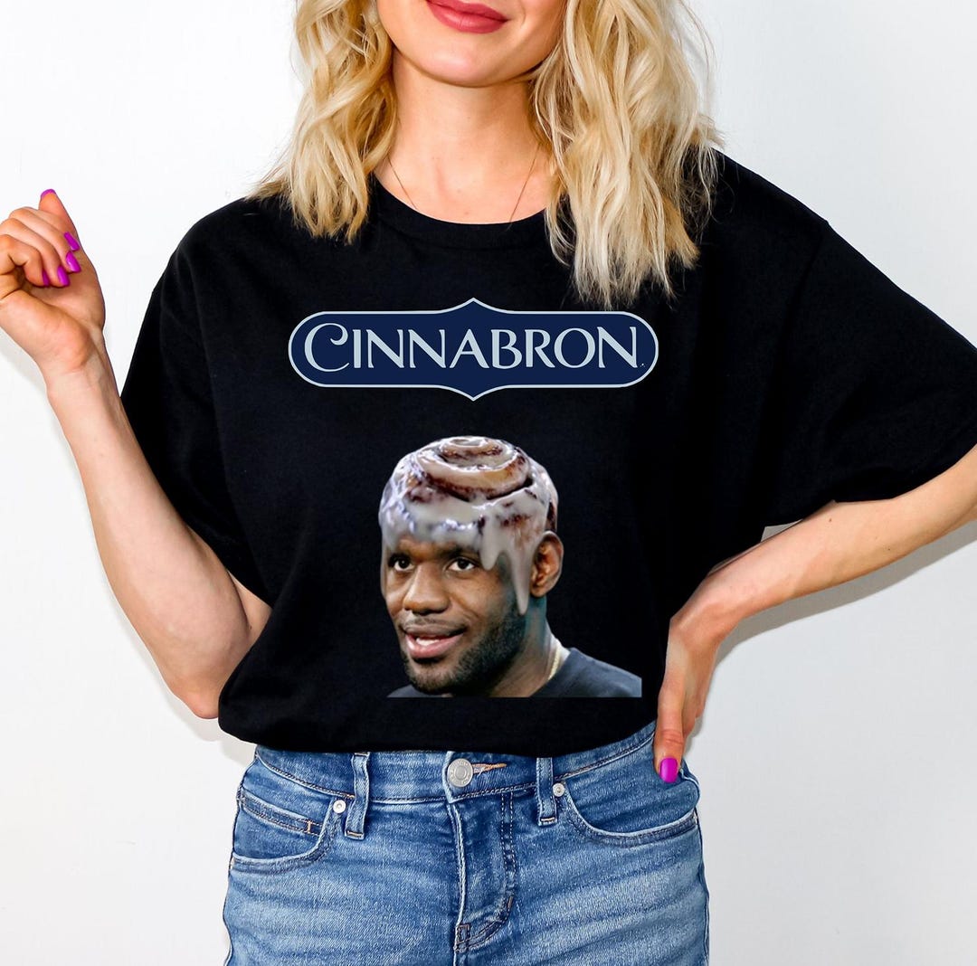 Lebron James Cinnabron Meme Funnyt-shirt, Legoat 23 Tee Shirt, King ...