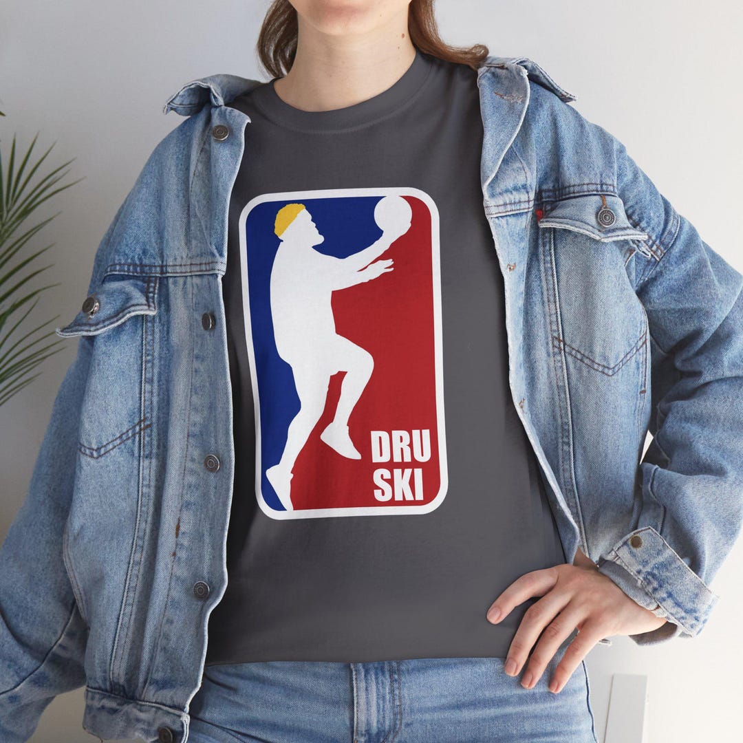 Vintage Dru Ski Unisex Heavy Cotton Tee, Retro Basketball Shirt, Casual ...