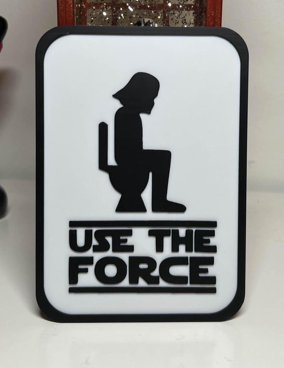 Use the Force Bathroom Sign | Fun Wall Decor for Bathroom | Restroom Sign | Bathroom Sign - Etsy