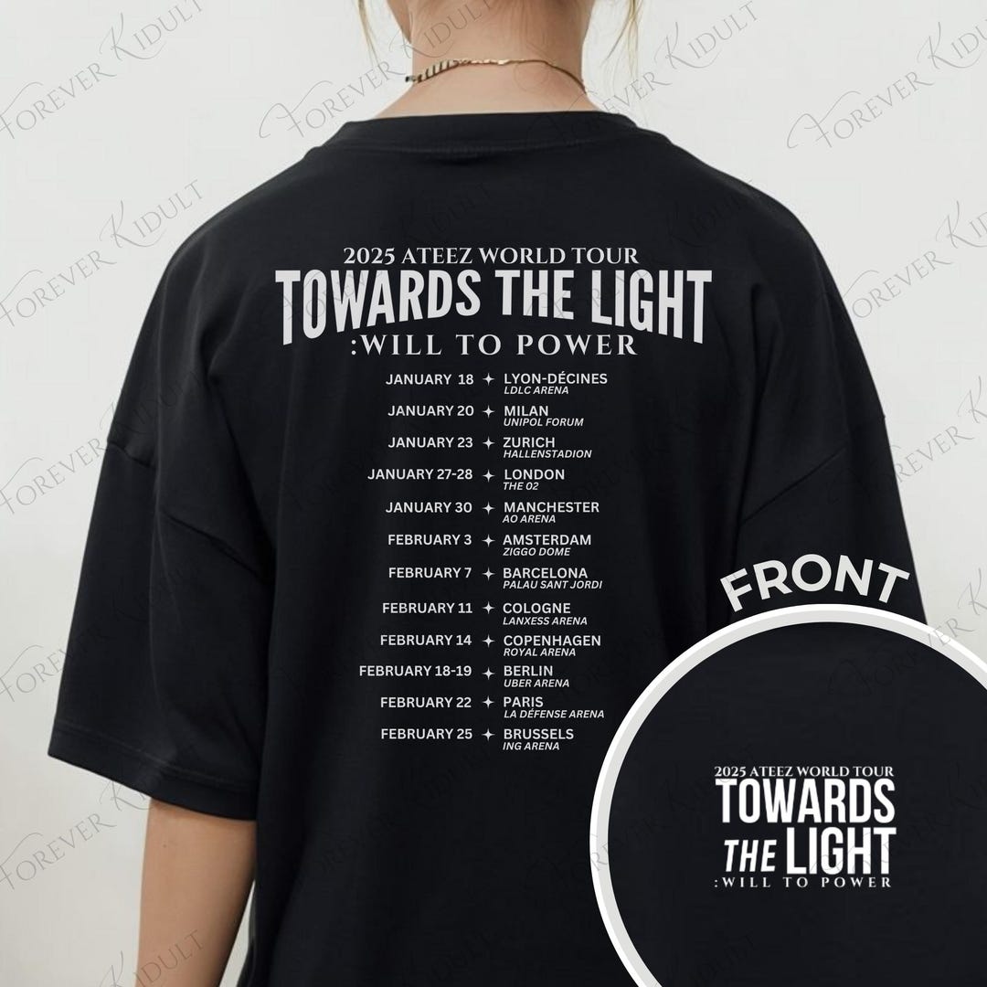 Ateez 2025 Towards the Light World Tour - Comfort Colors Shirt | Fan ...