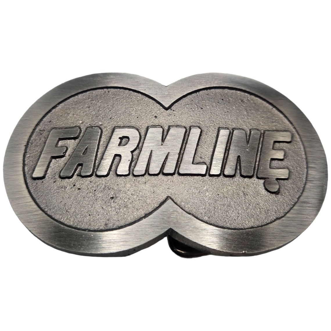1980s Farmline Belt Buckle Vintage Farm Line Advertising Cowboy Farmer ...