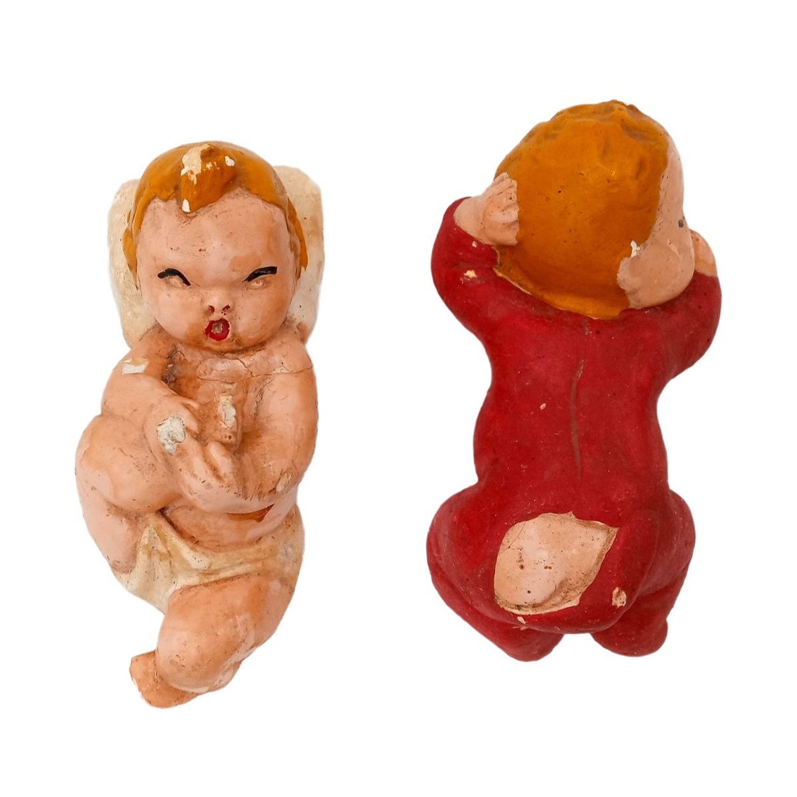 Piano Babies Set Chalkware Vintage AS IS Chalk Set of 2 Baby - Etsy