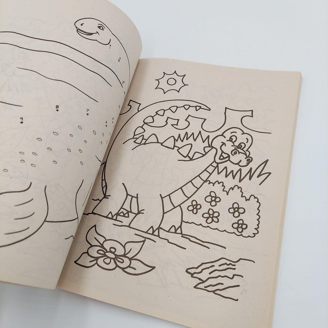 2001 Dinosaur Coloring And Activity Book Vintage Dinosaurs | Etsy