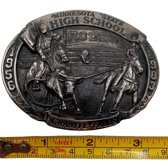 1983 Team Roping Rodeo Belt Buckle Minnesota High Sch… - Gem