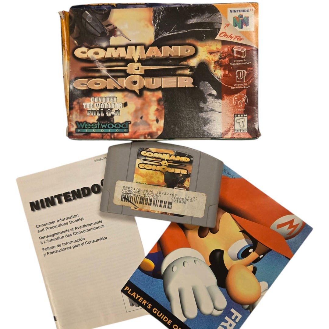 Command and Conquer Nintendo 64 Game Vintage N64 Cartridge Box Ex Rental READ - Etsy
