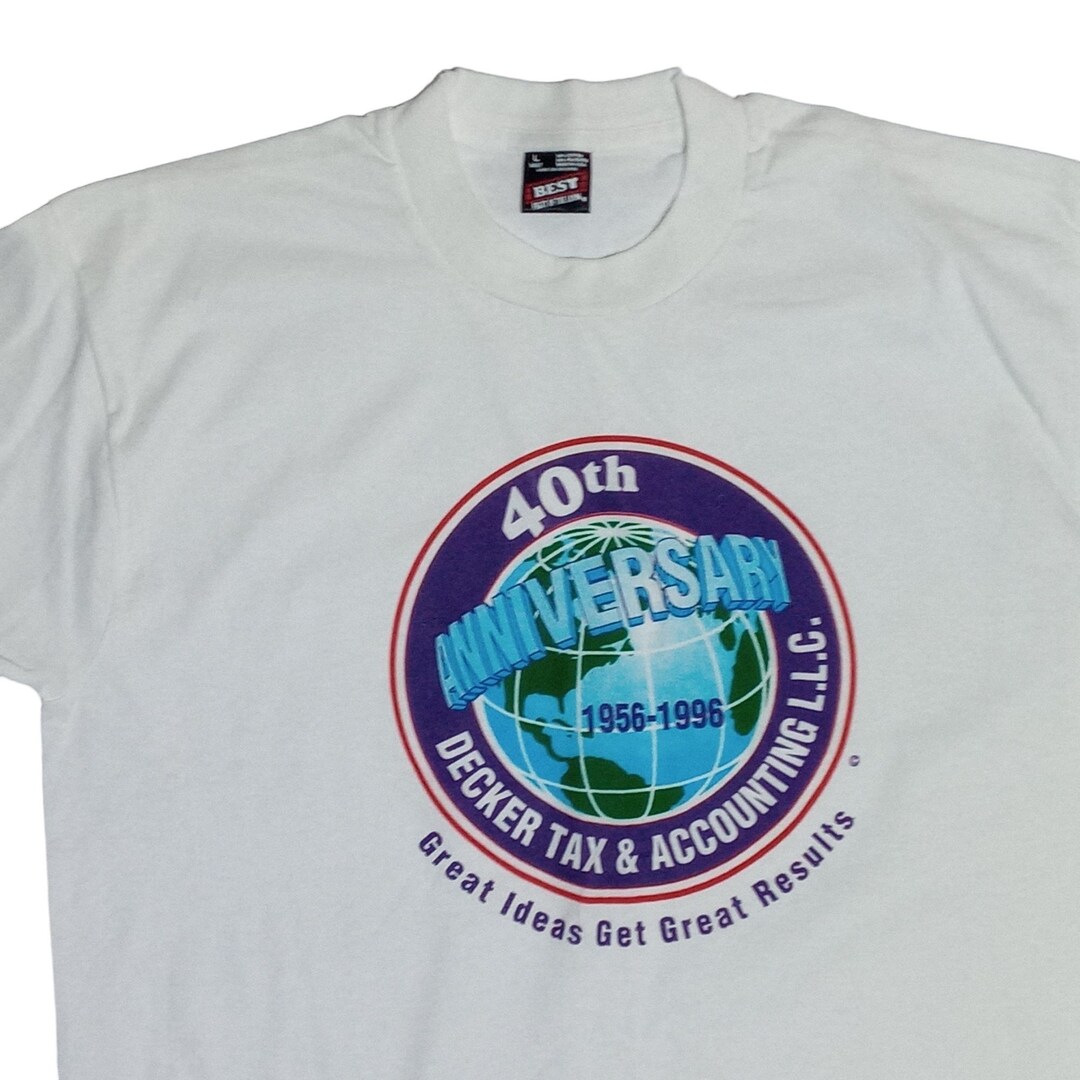 Decker Tax Accounting 1996 Vintage Tshirt Large T Shirt Promotional ...
