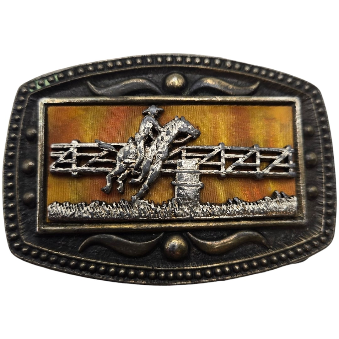 Vintage Barrel Racer Belt Buckle Rodeo Cowboy Cowgirl Country Western ...
