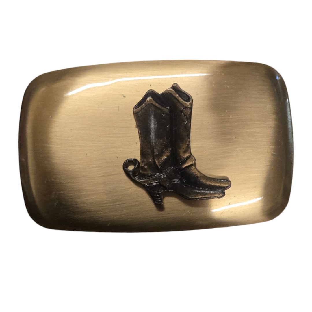 Cowboy Boots Belt Buckle Vintage Chambers Spurs Country Western Wear - Etsy