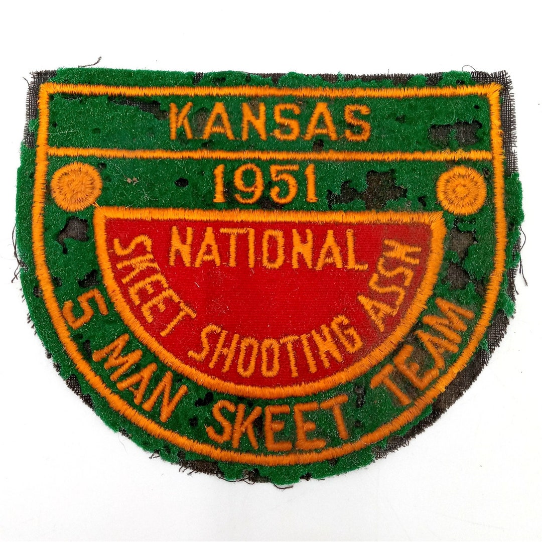 1951 Skeet Shooting Team Patch Kansas Green Red Vintage Retro 1950s ...