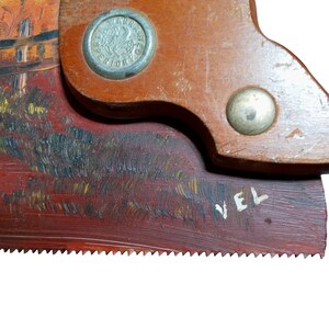 Cactus Windmill Painted Folk Art Farm Scene Hand Saw Vintage Desert ...