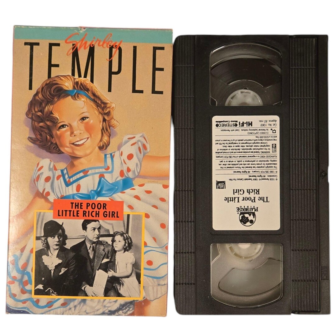 Shirley Temple VHS the Poor Little Rich Girl Movie Alice Faye Jack ...