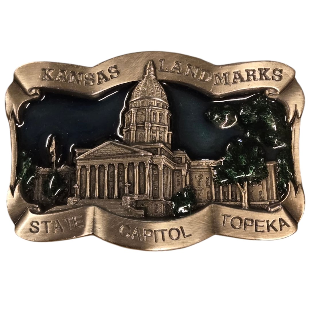 Kansas Landmarks Belt Buckle State Capitol Topeka KS Limited Edition ...