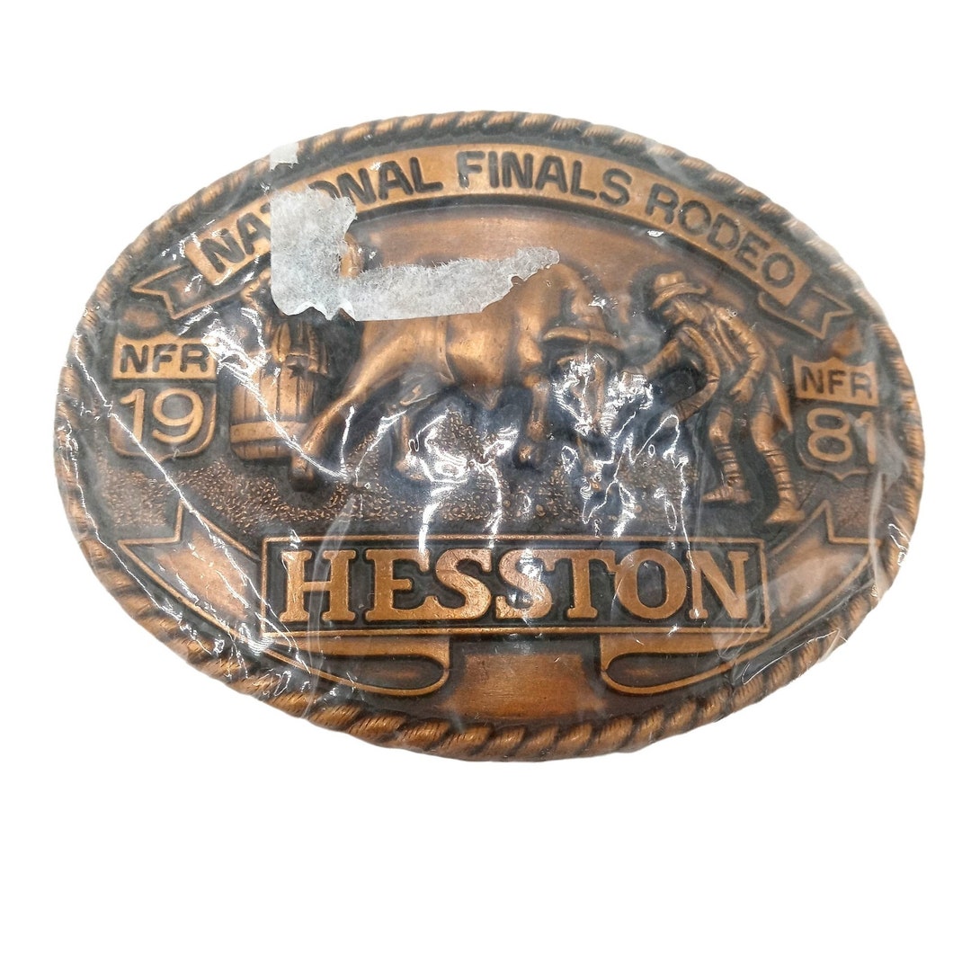 1981 NFR Rodeo Clown Belt Buckle NOS National Oklahoma City Vintage ...