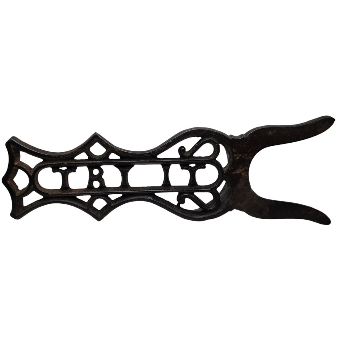 Antique Cast Iron Bootjack TRY IT Victorian Cowboy Boot Jack Shoe ...