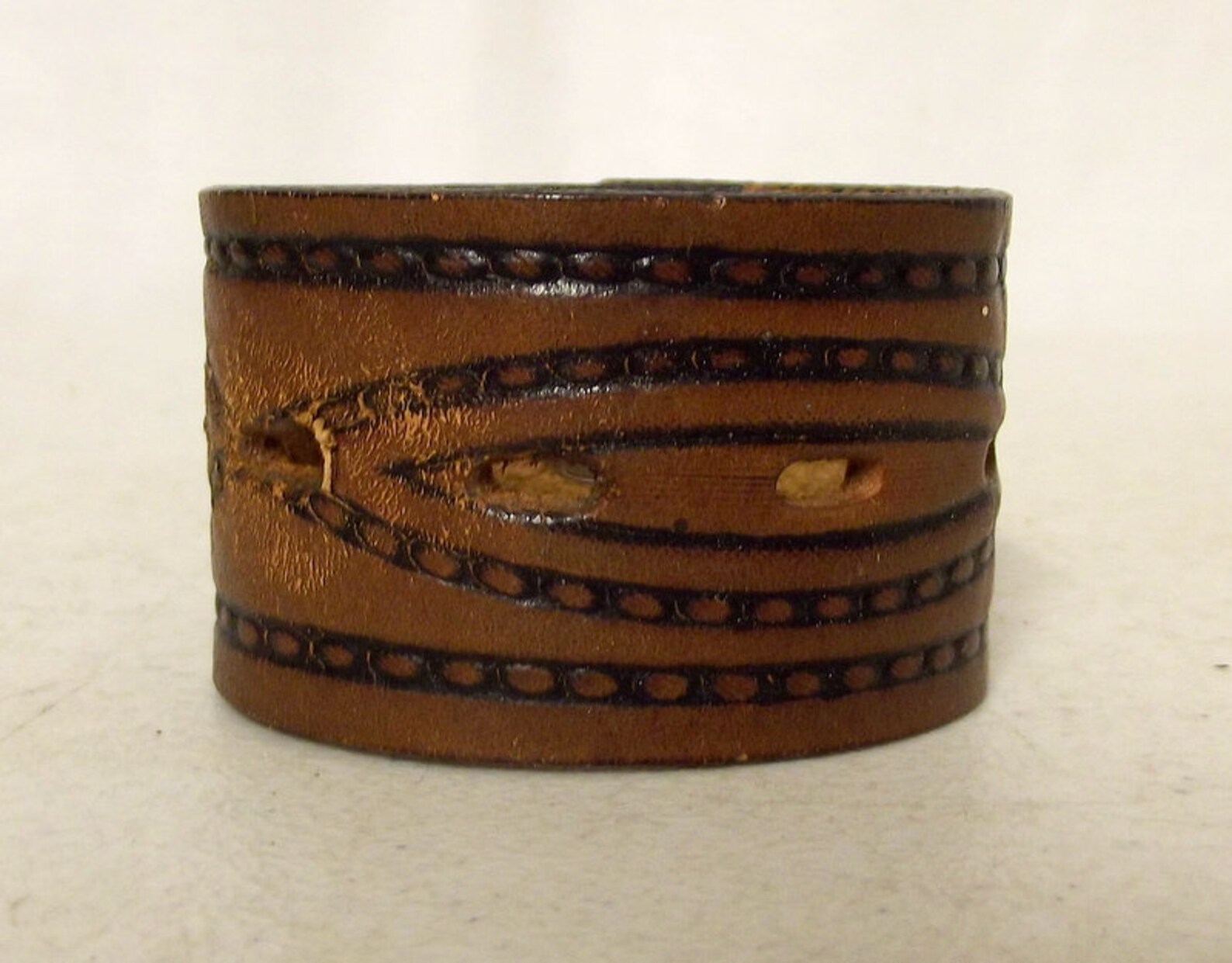 Upcycled Cuff brown Leather Western Boho Bracelet Jewelry | Etsy