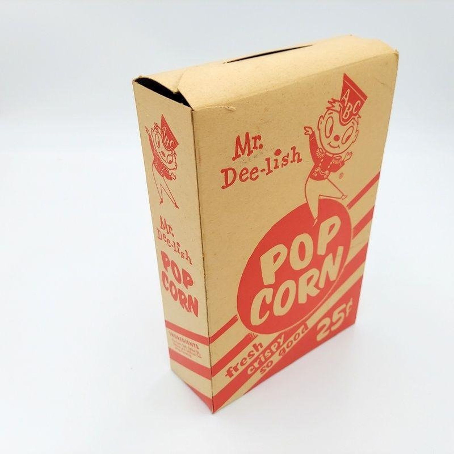 Vintage Popcorn Box Container Mr Dee Lish Home ABC Theater | Etsy
