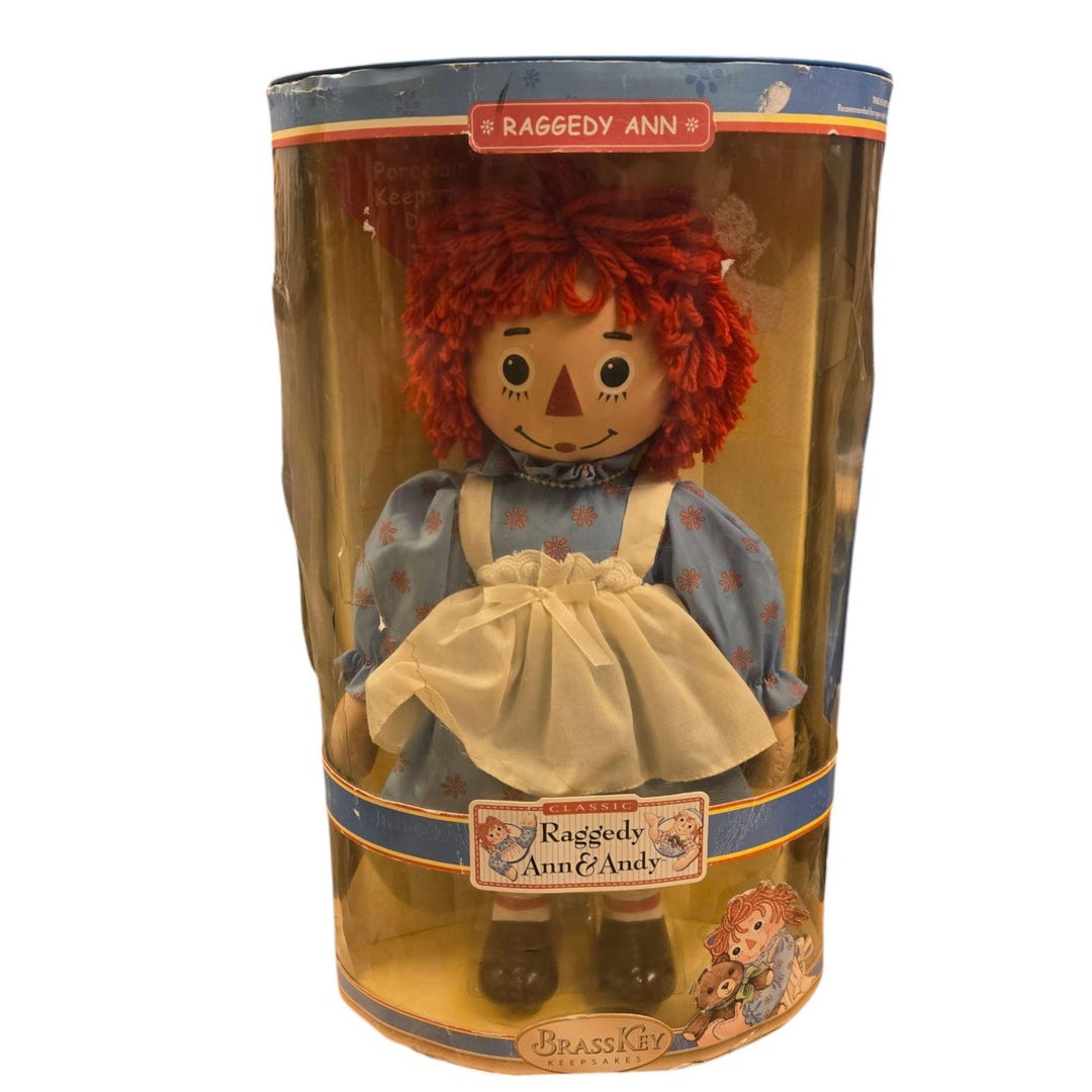 Raggedy Ann Porcelain Doll 14 Inch Collectors Edition Brass Key 2004 - Etsy