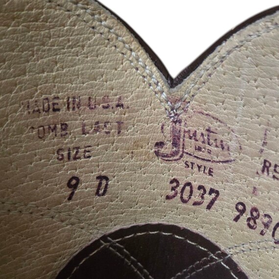 Justin Cowboy Boots Ropers Burgundy Leather Mens 9 D … - Gem