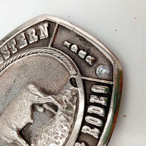 1982 National Western Stock Show Rodeo Belt Buckle Sh… - Gem