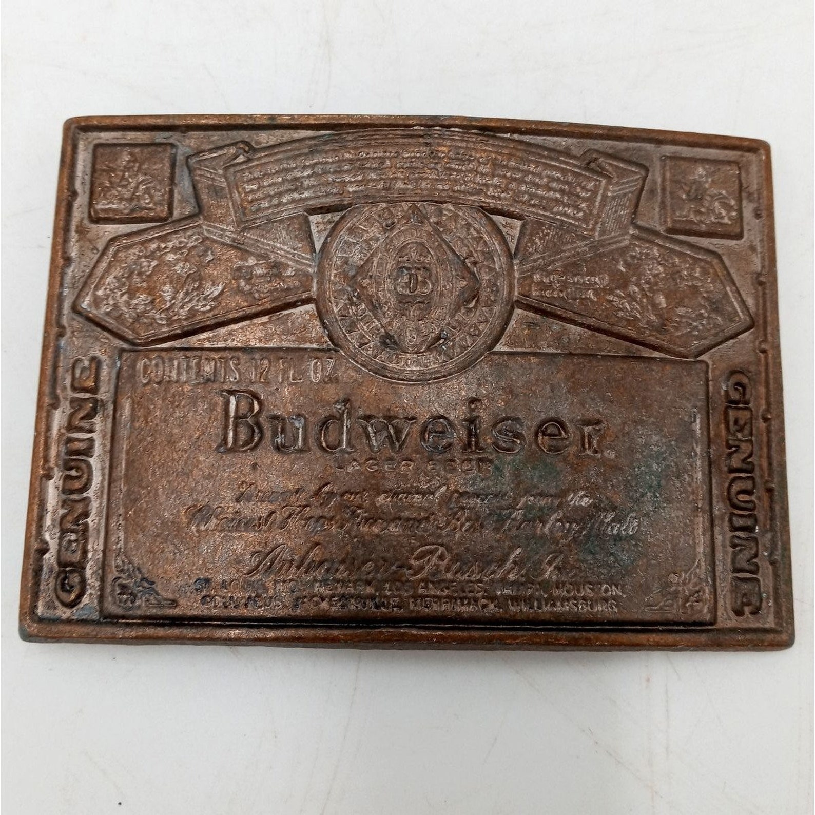 Budweiser Belt Buckle Bud Light Label Vintage Beer Bar Cowboy - Etsy
