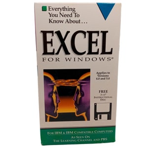 Excel for Windows VHS Floppy Video Everything You Need to Know Vintage ...