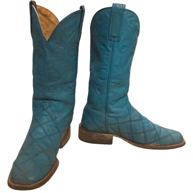 Turquoise Boots - Etsy
