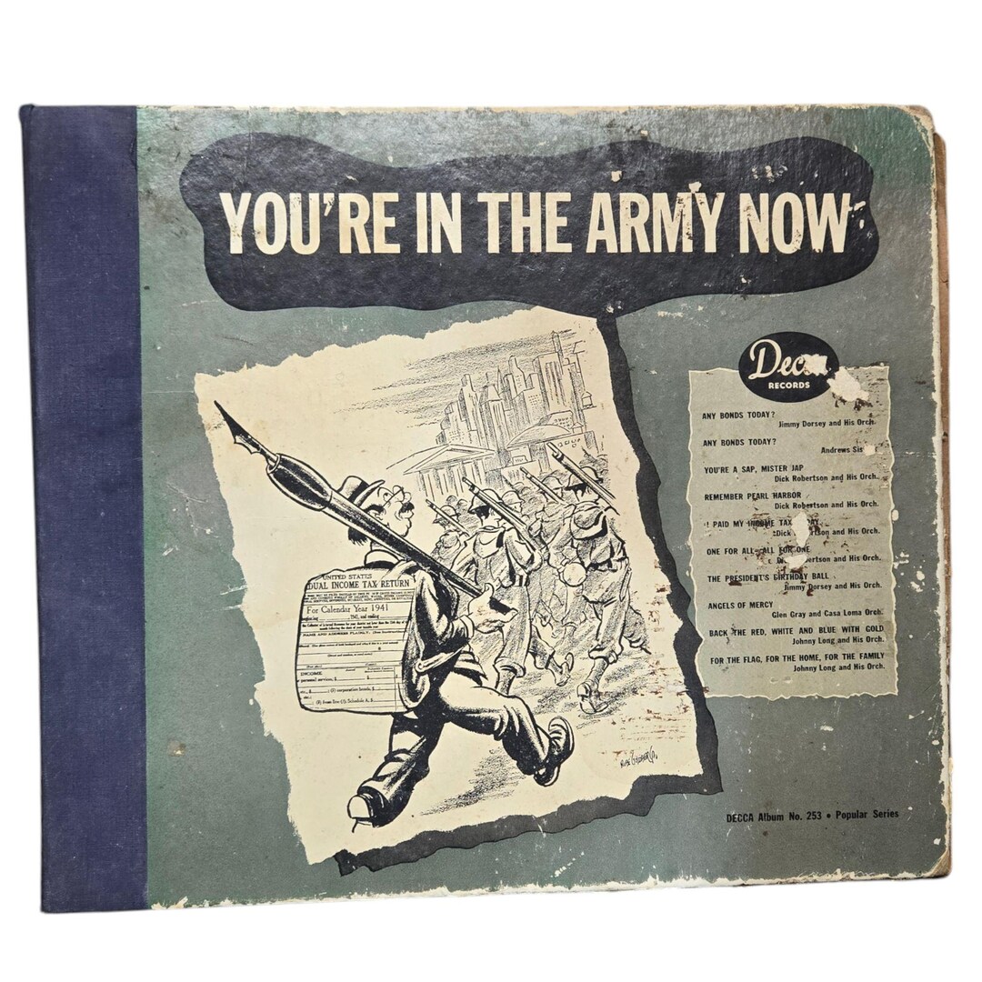 Youre in the Army Now Record Album Decca Vintage 1940s Music Includes 1 ...